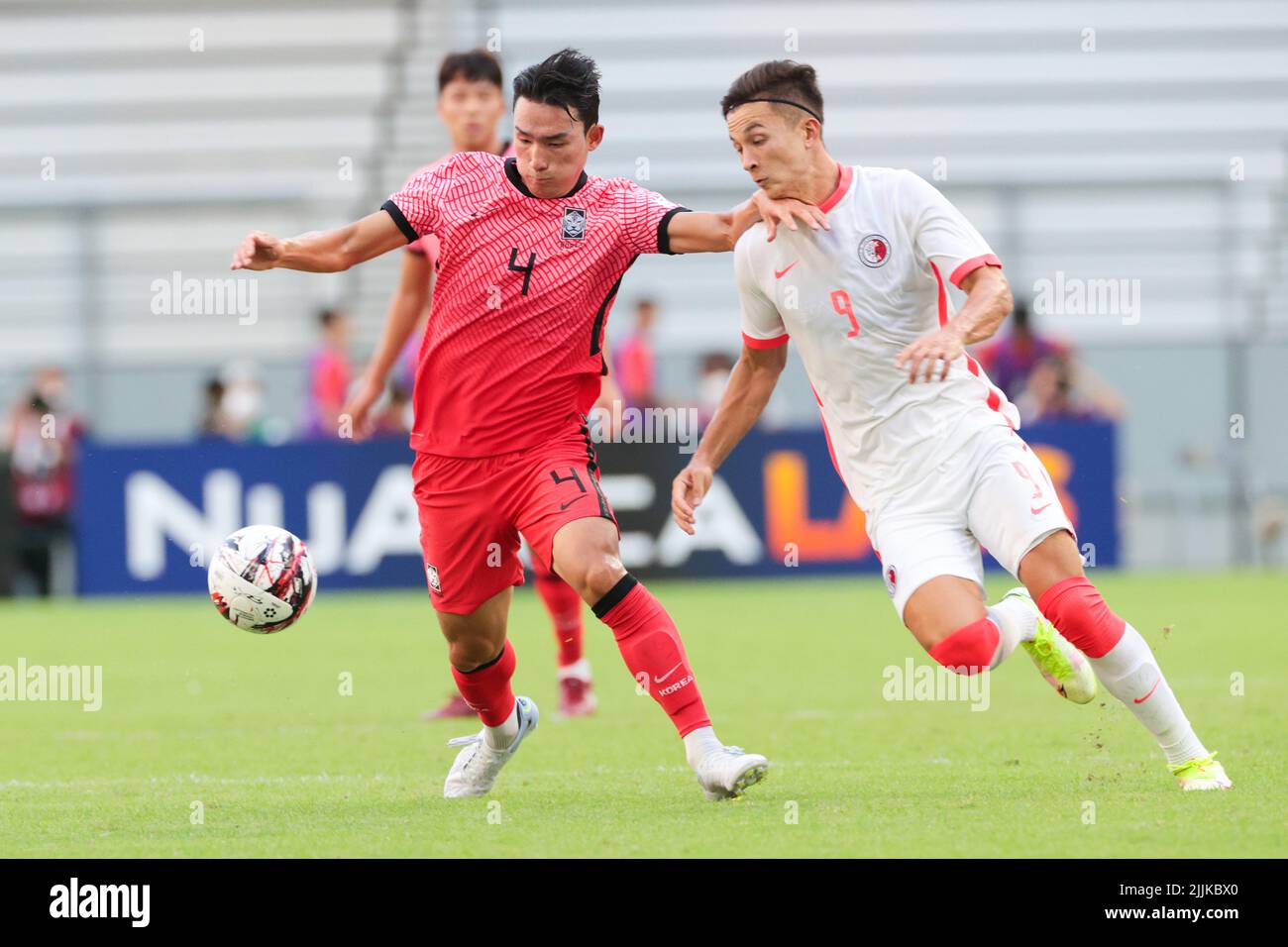 Aichi, Japan. 24th July, 2022. (L-R) Cho Yumin (KOR), Orr Matthew ...