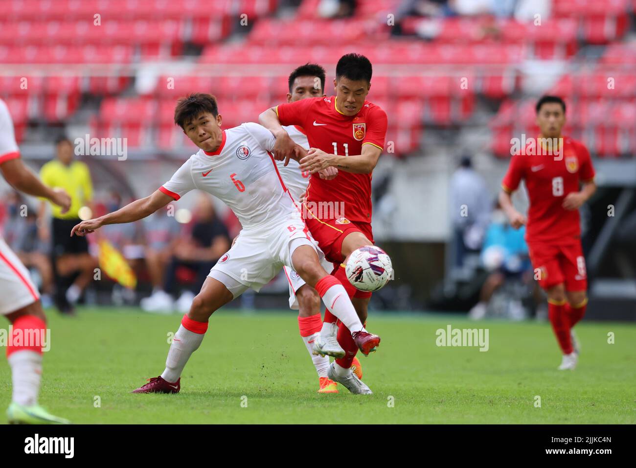 Aichi, Japan. 27th July, 2022. (L to R) Chun Lok Tan (HKG), Long Tan ...