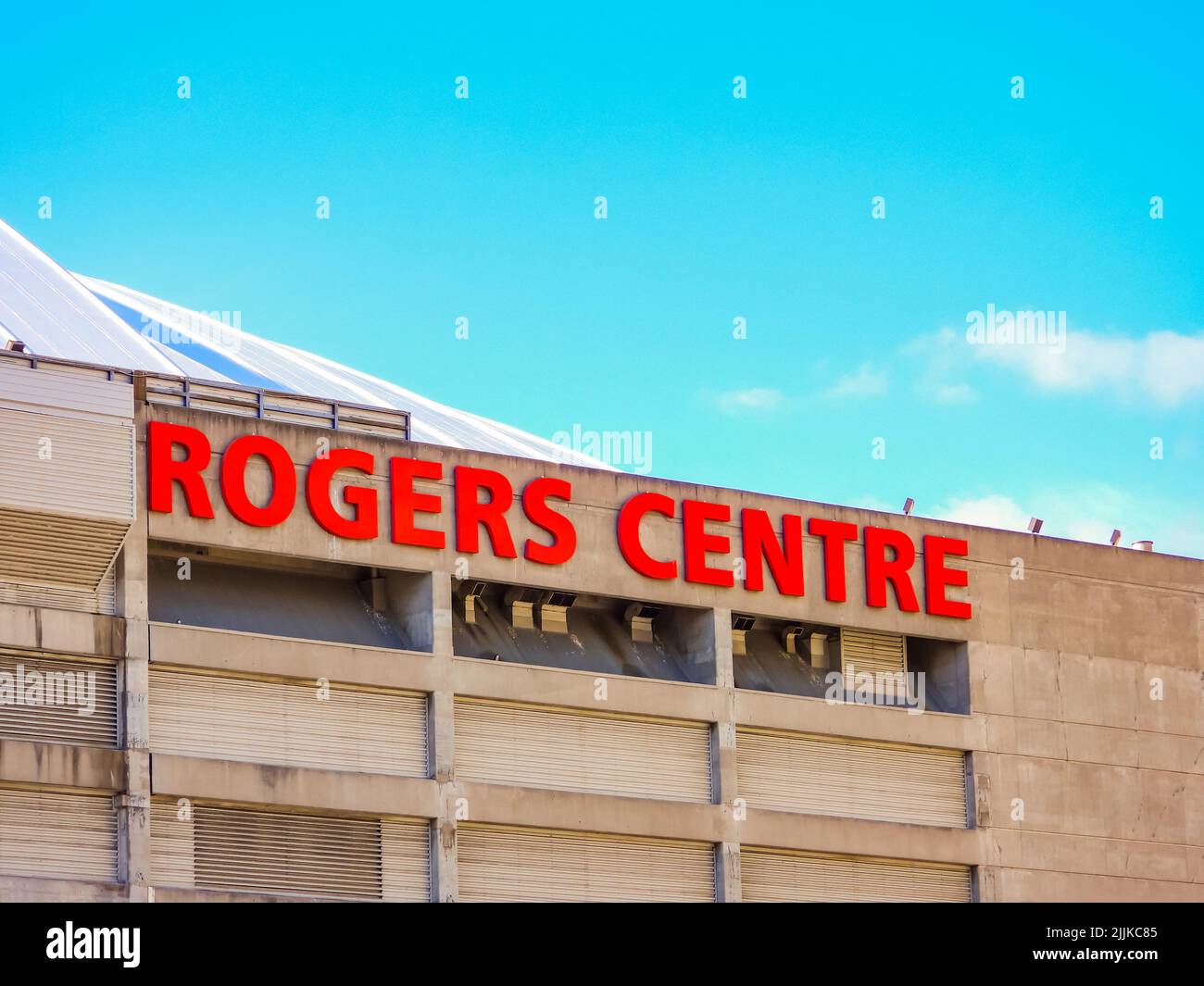 A closeup of the Rogers Centre Front View in Toronto, Canada Stock ...