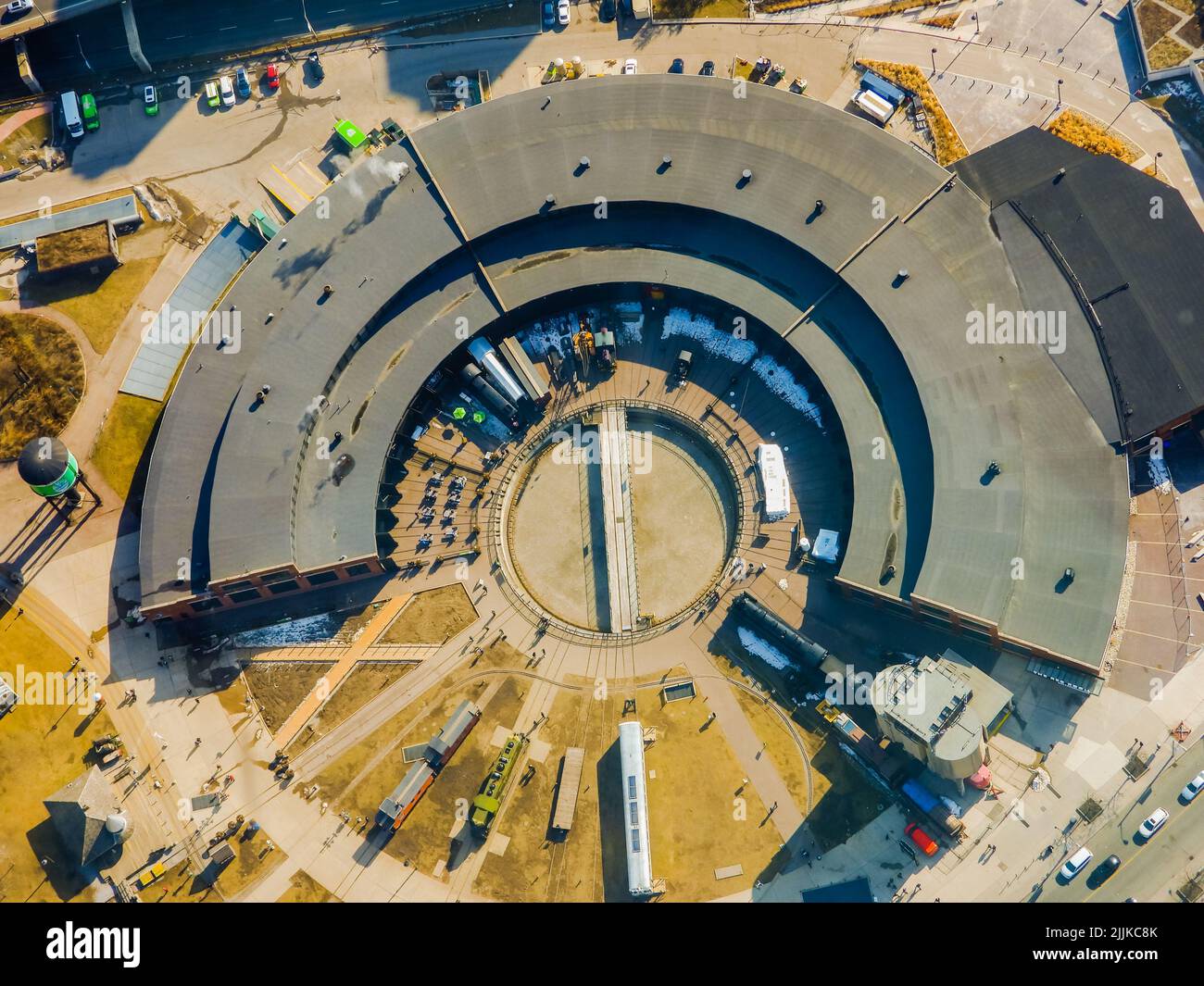An aerial view of the Toronto Railway Museum Stock Photo - Alamy