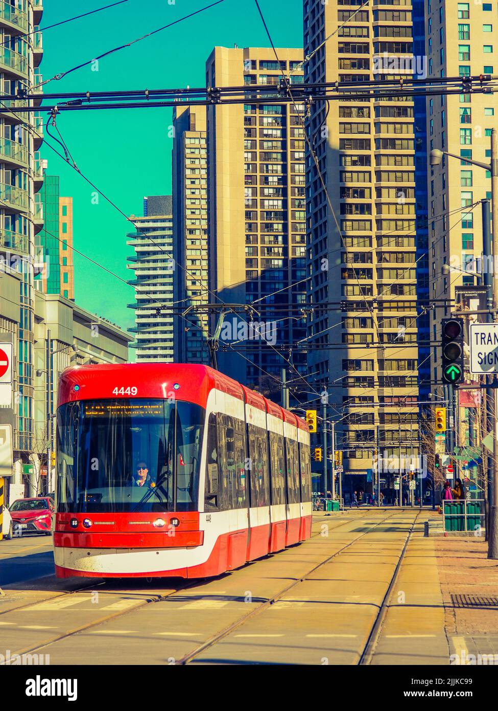 The Transit Commission bus in the city of Toronto, Canada Stock Photo ...