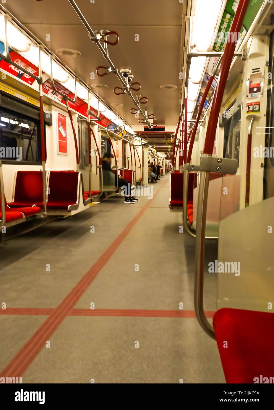 A closeup of the TTC Train Inside View Stock Photo - Alamy
