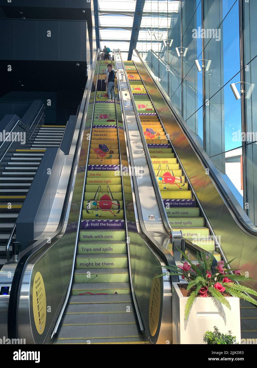 Reading, Berkshire, UK. 24th July, 2022. Escalators at Reading Station ...