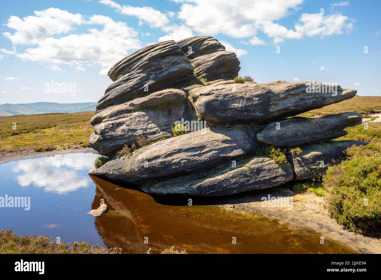 wind eroded rocks on the Derbyshire moors UK Stock Photo - Alamy