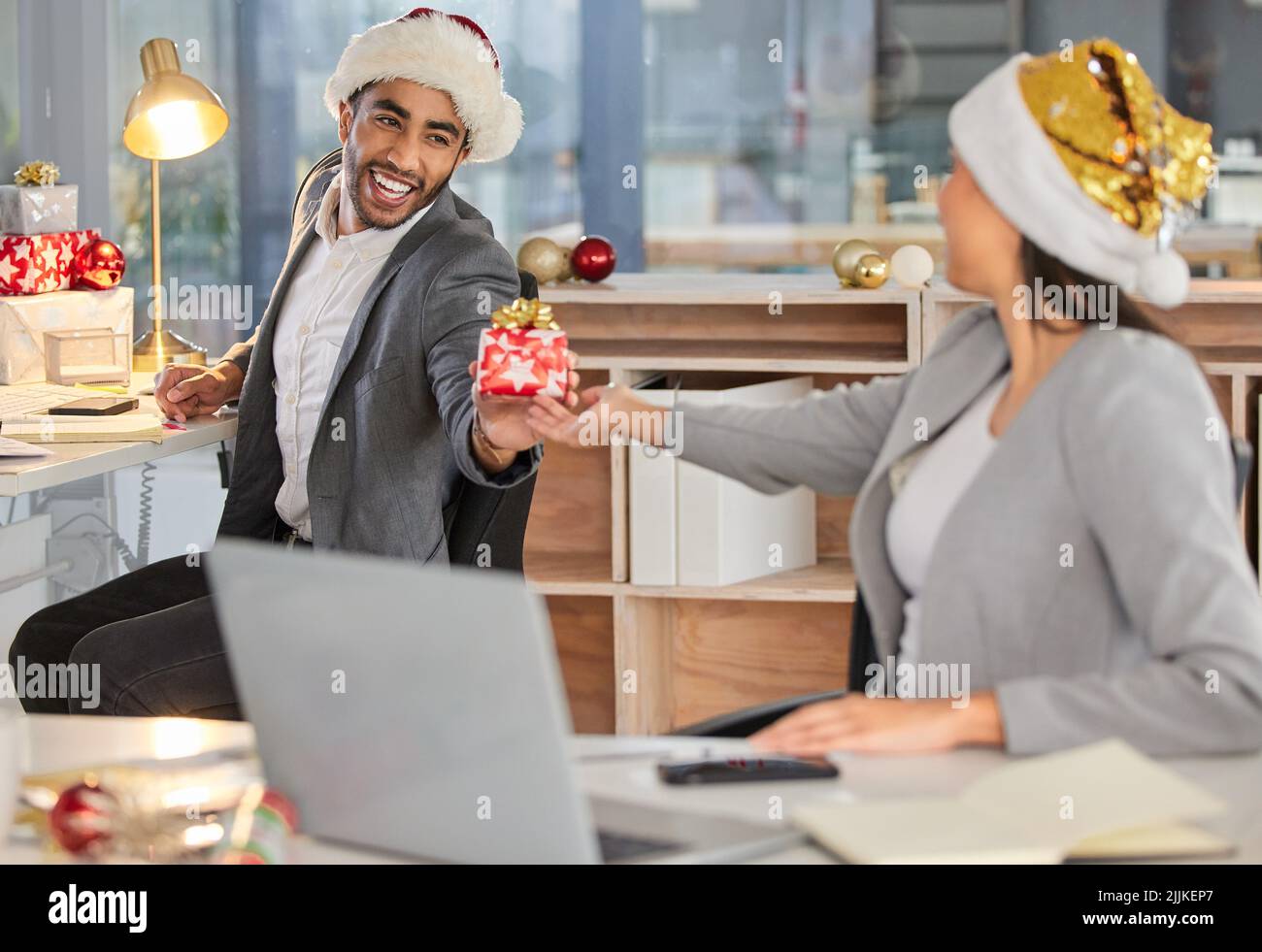 We might be working but well still have a jolly time. a young ...