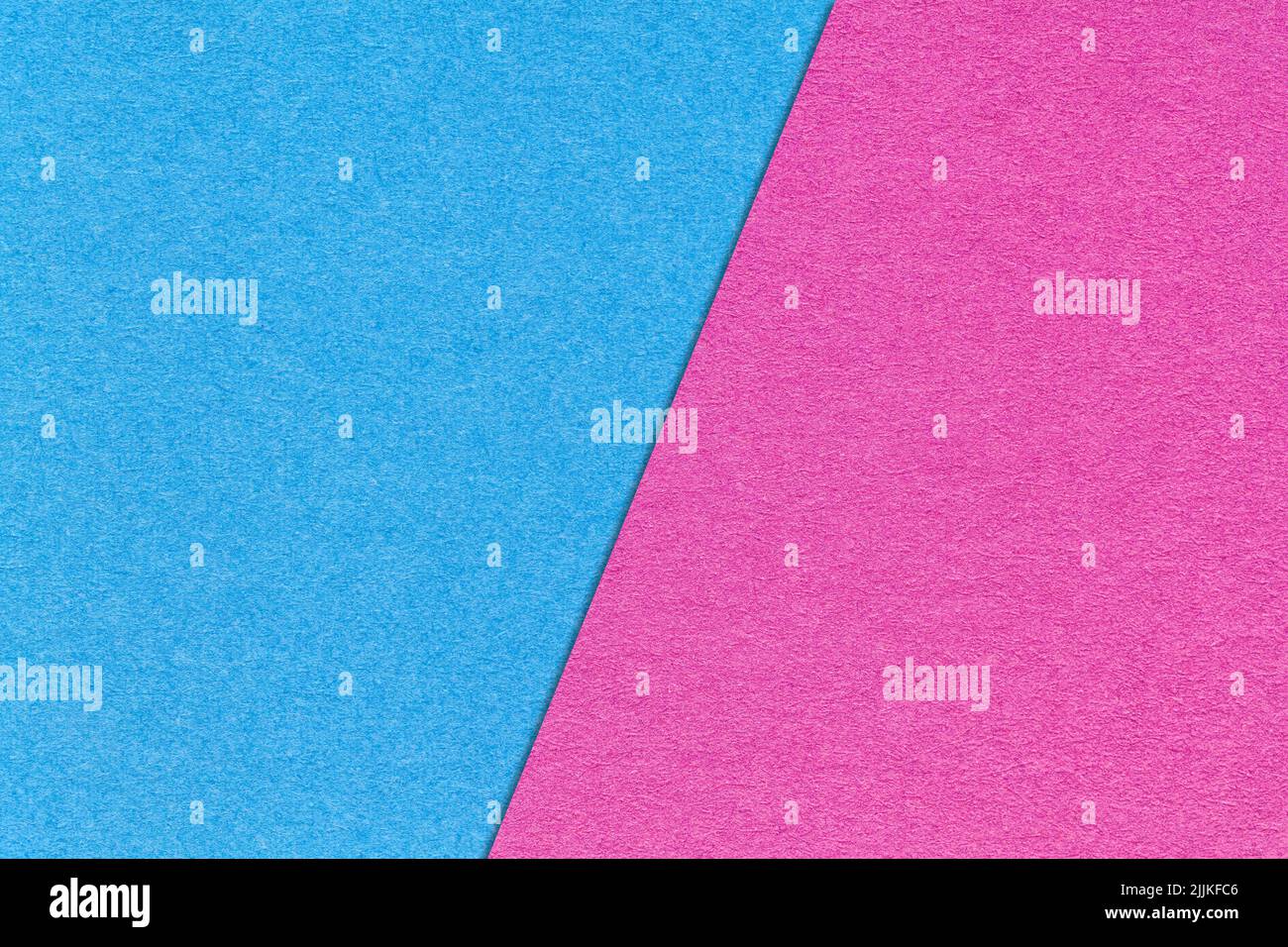 Texture of craft light blue and lilac paper background, half two colors ...