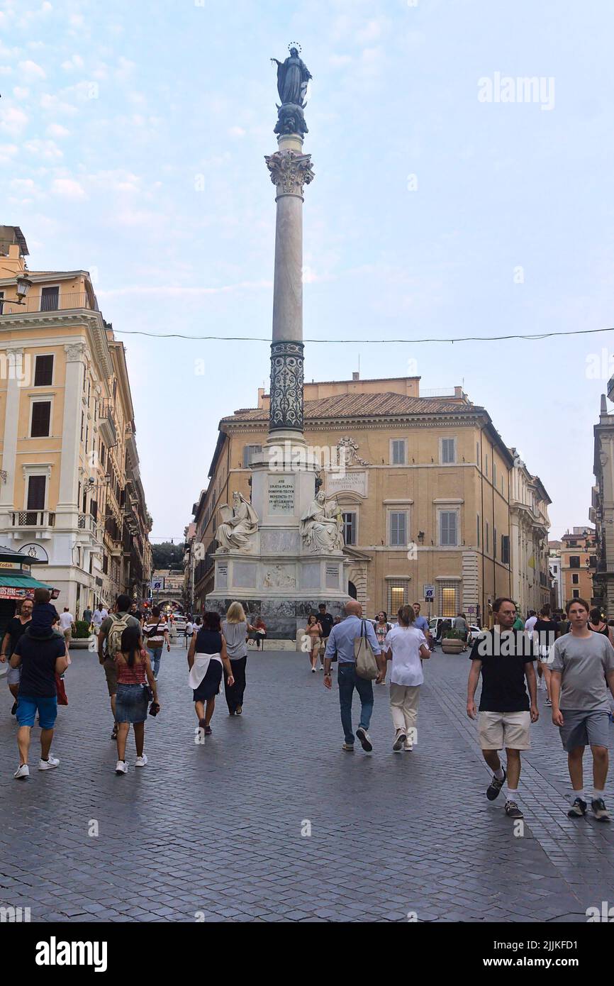 The Column of the Immaculate Conception in Rome, Italy Stock Photo - Alamy