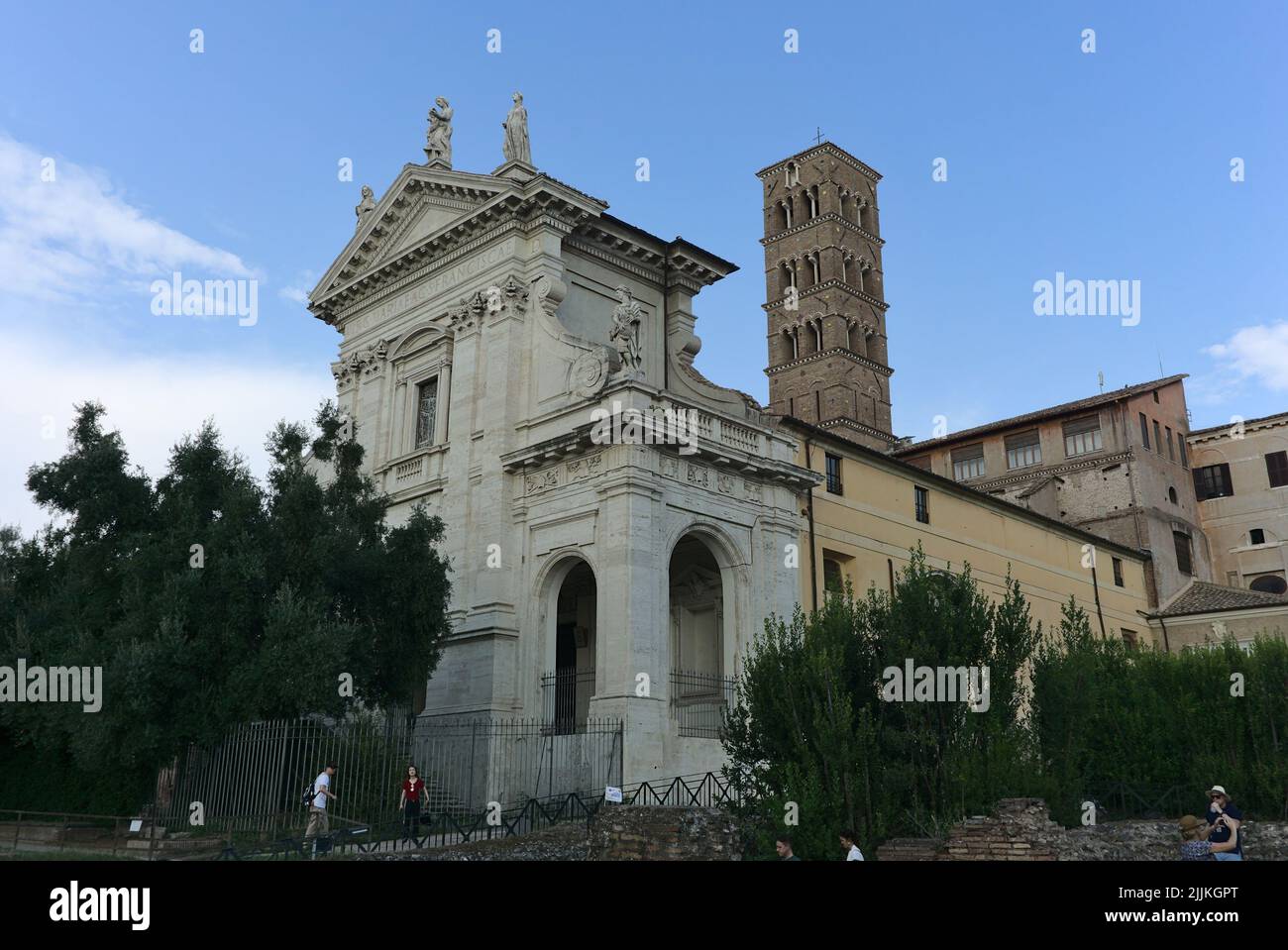 The Roman Catholic church next to the Roman Forum in Italy Stock Photo ...