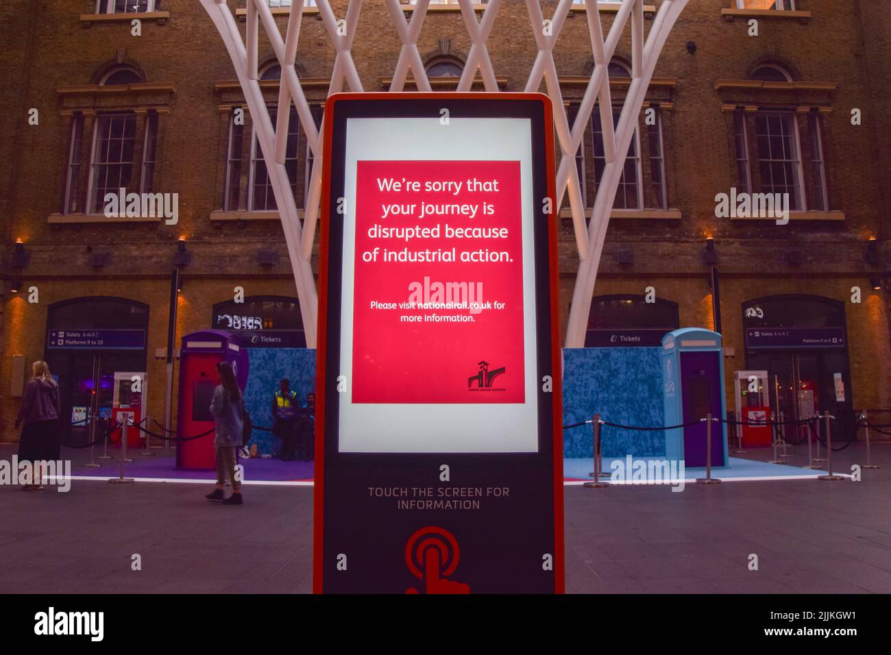 Kings cross station sign platform train london england hi-res stock ...