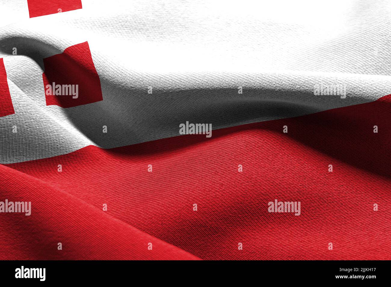 3D illustration flag of Utrecht is a region of Netherlands. Waving on ...