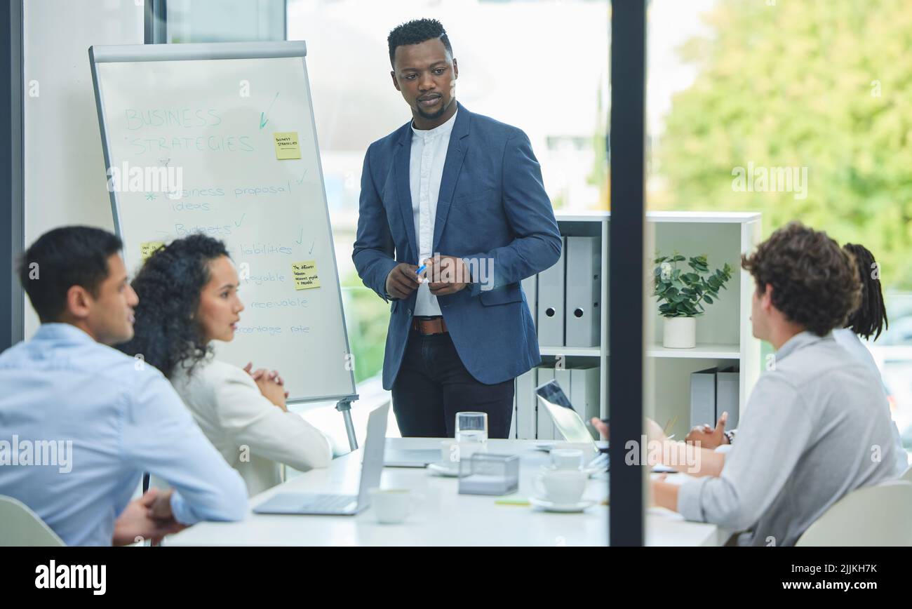 Do you really think itll work. a young businessman giving a ...