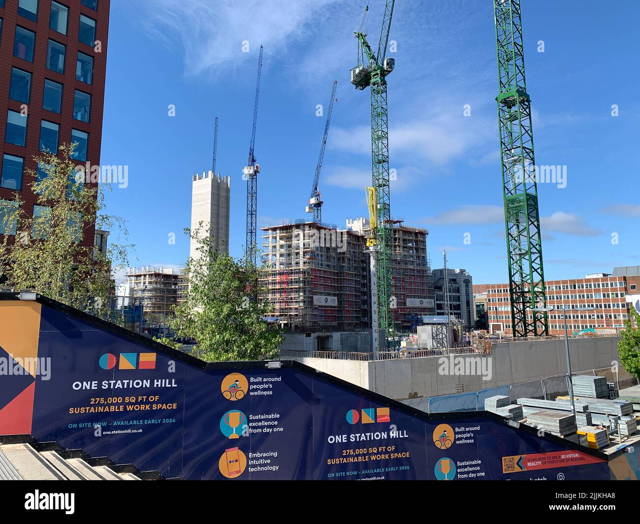 Reading, Berkshire, UK. 24th July, 2022. One Station Hill. Extensive ...