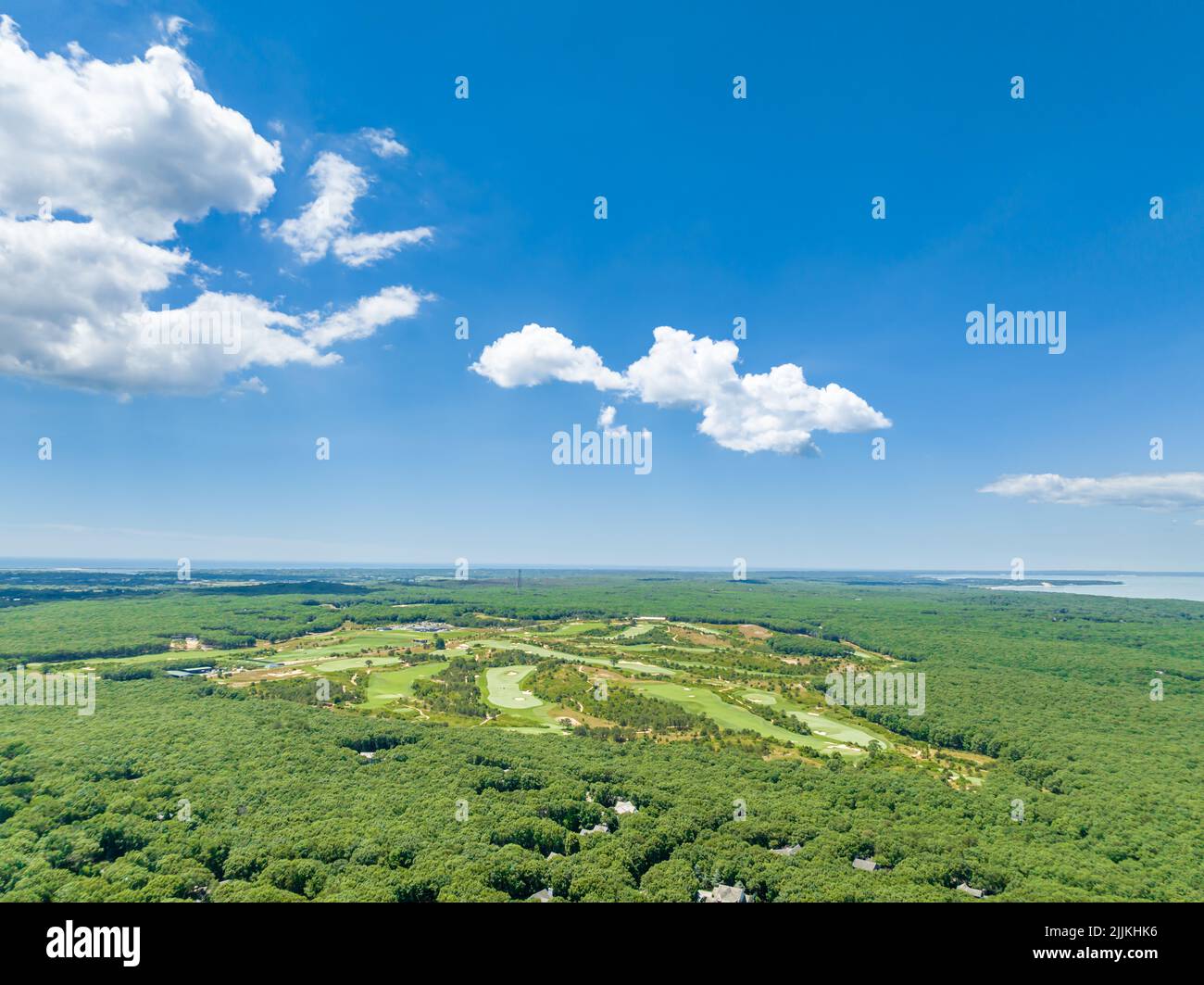 Aerial view of The Bridge Golf Club Stock Photo - Alamy