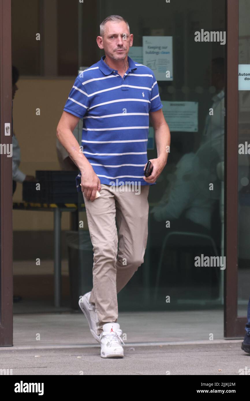 Kenny Defelice, 44, of Kenton Road in Harrow, north-west London leaves ...