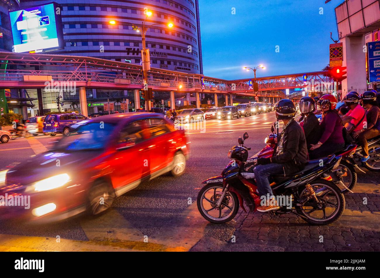 Street light red motorcycle hi-res stock photography and images - Alamy