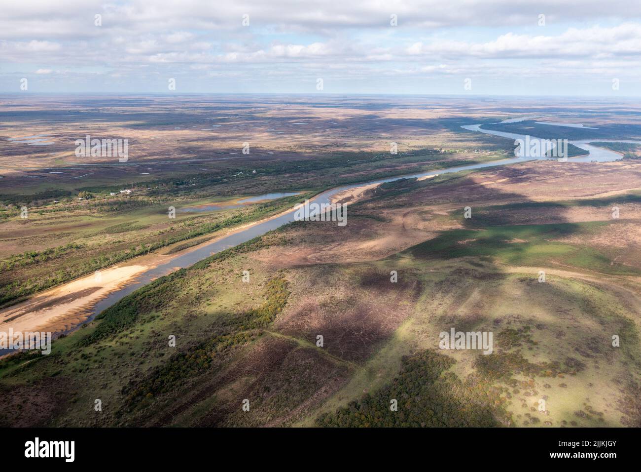 Aerial general plane made with drone of the field Stock Photo - Alamy
