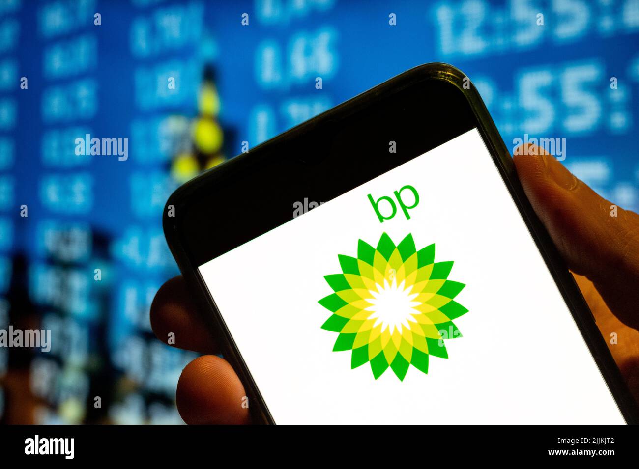 In this photo illustration, the British Petroleum Company plc known as ...