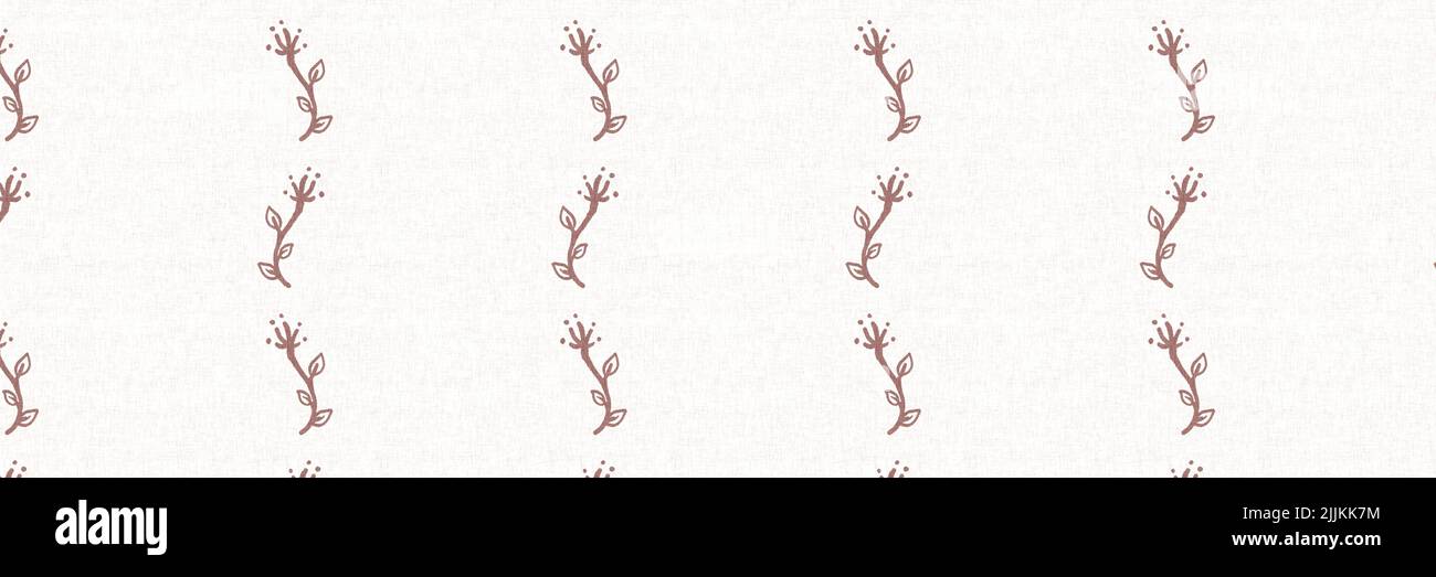 Gender neutral foliage leaf seamless raster border. Simple whimsical 2 ...