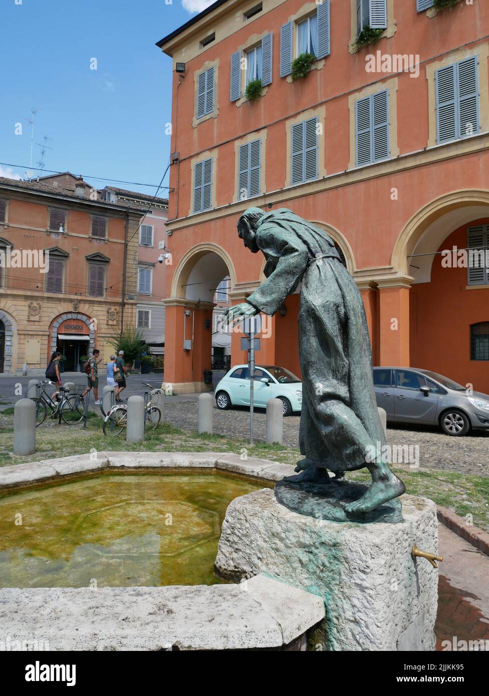 A vertical shot of the statue of San Francesco, near the Church ...