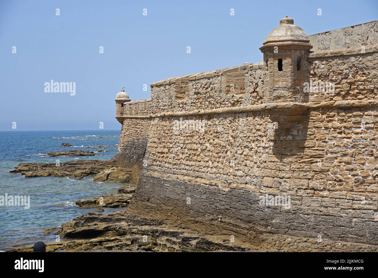 Part of the Castle of San Sebastian in Cadiz Stock Photo - Alamy