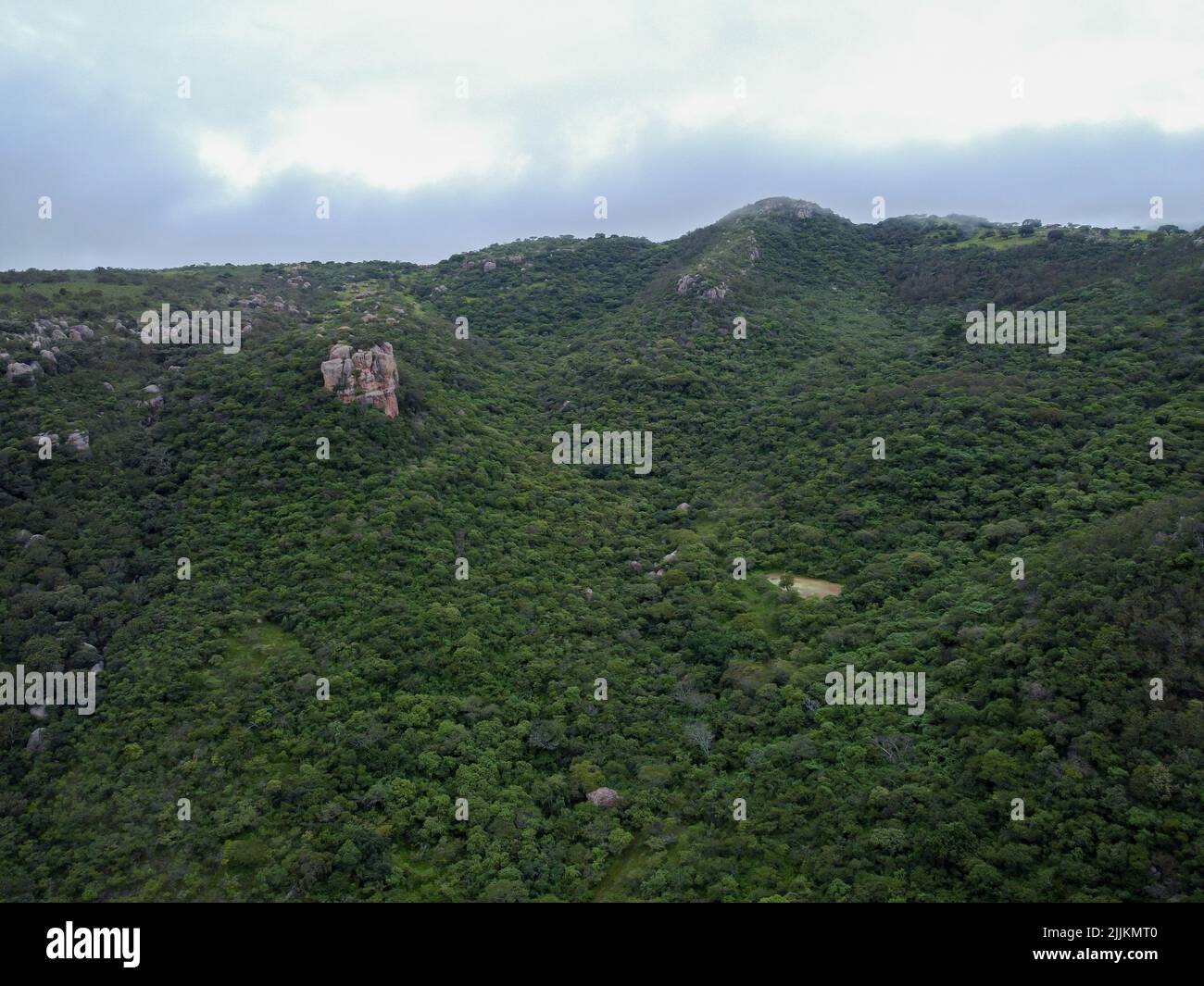 A beautiful green mountain landscape on a cloudy day Stock Photo - Alamy
