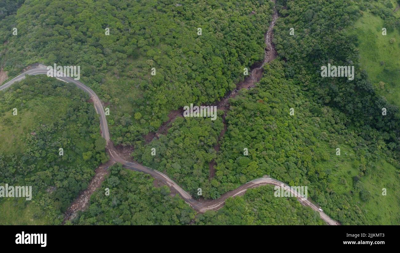 A beautiful green mountain landscape on a cloudy day Stock Photo - Alamy