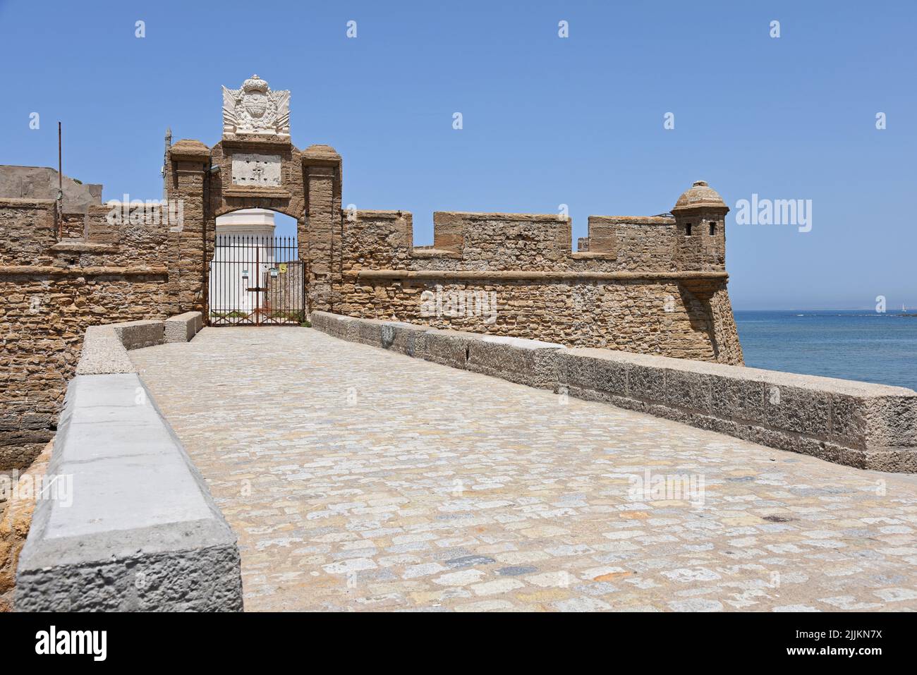 The gate to the Castle of San Sebastian Stock Photo - Alamy