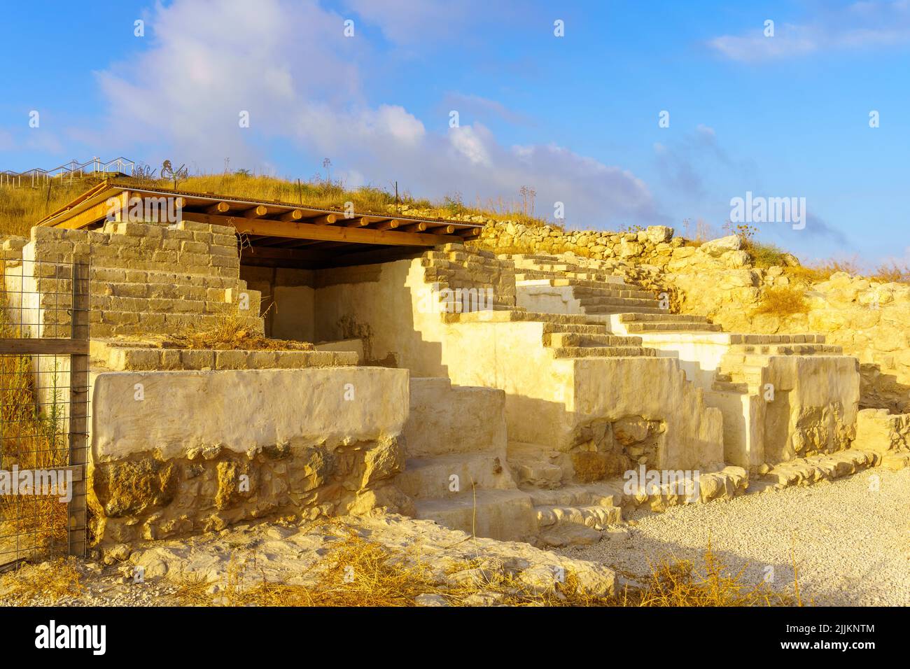 View of ancient guard rooms, in Tel Lachish, the Shephelah region ...