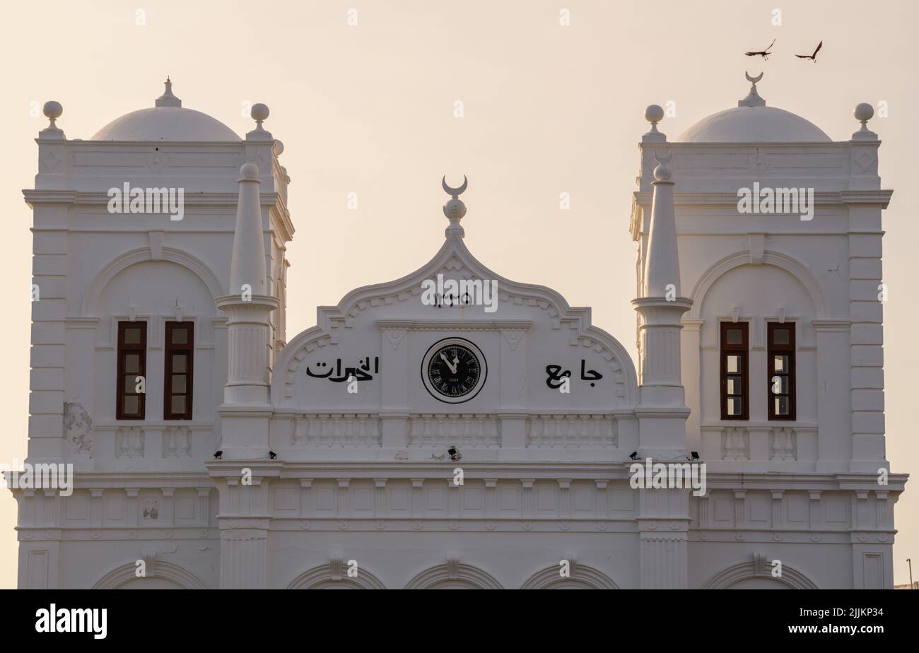Meeran Jumma Masjid mosque building front view of the exterior in the ...