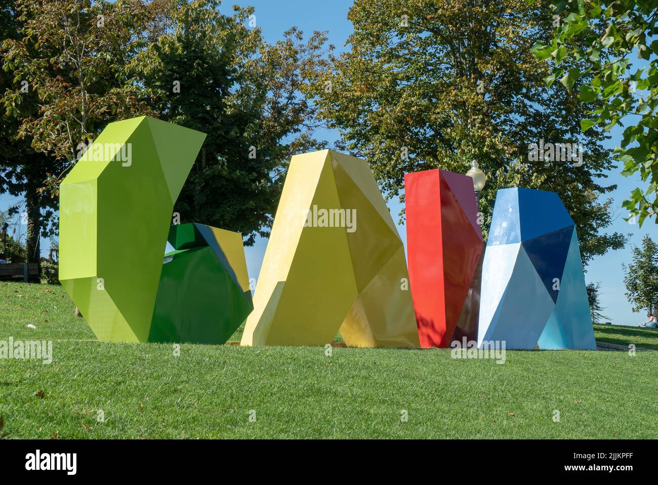 The colorful GAIA city sign in a park in Gaia, Portugal Stock Photo - Alamy