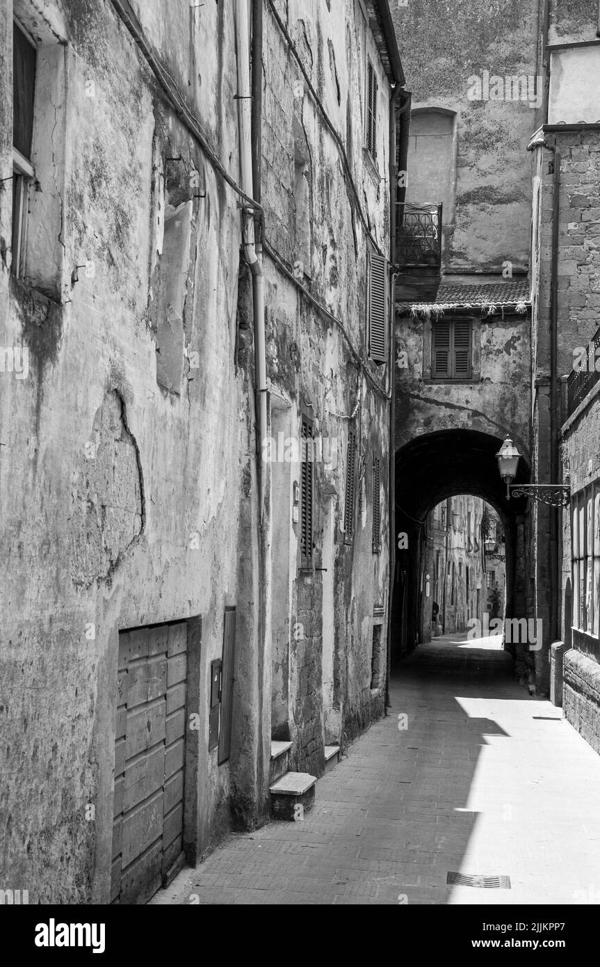 A black and white footage of old city street Stock Photo - Alamy
