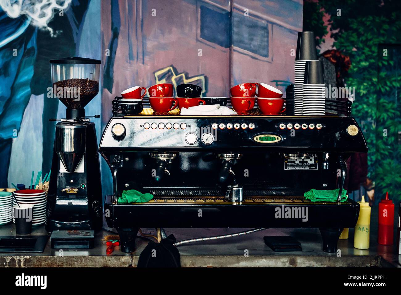 Professional coffee machine hi-res stock photography and images - Alamy