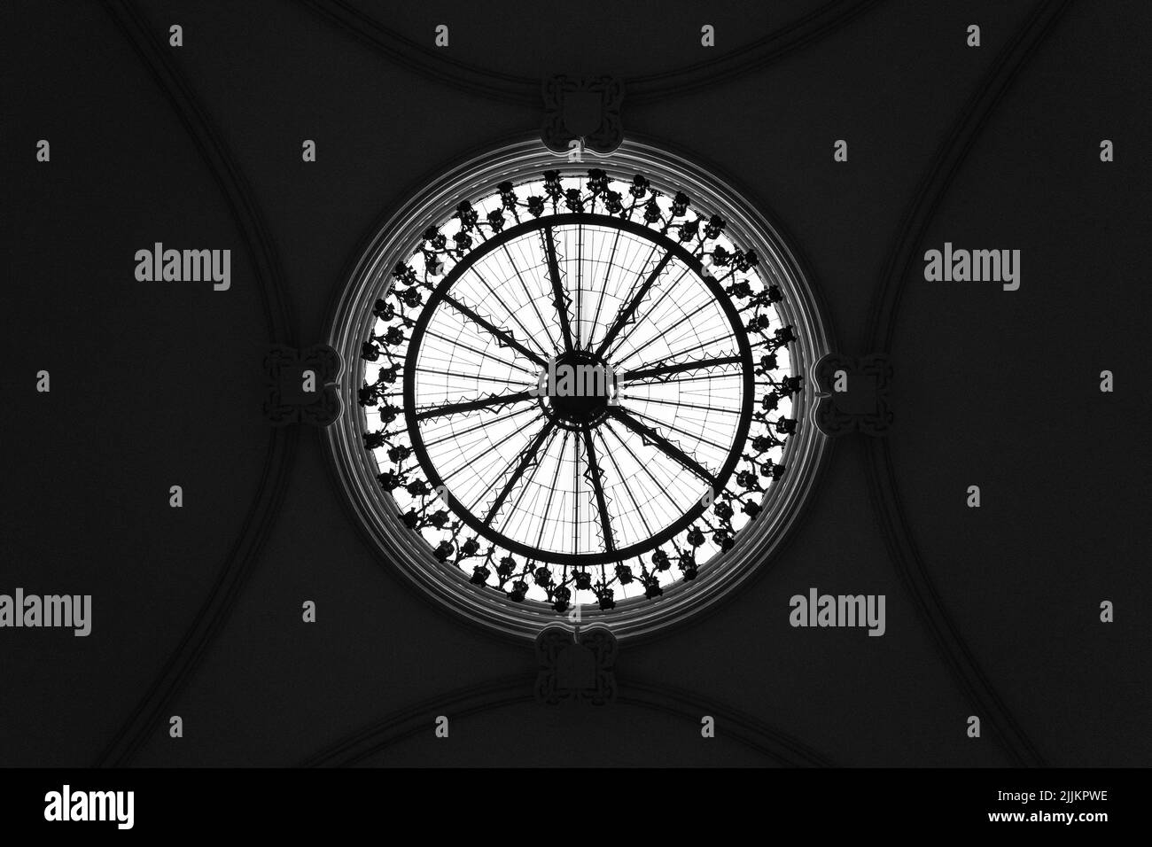 A low angle shot of a glass dome of a religious building in Salt Lake ...