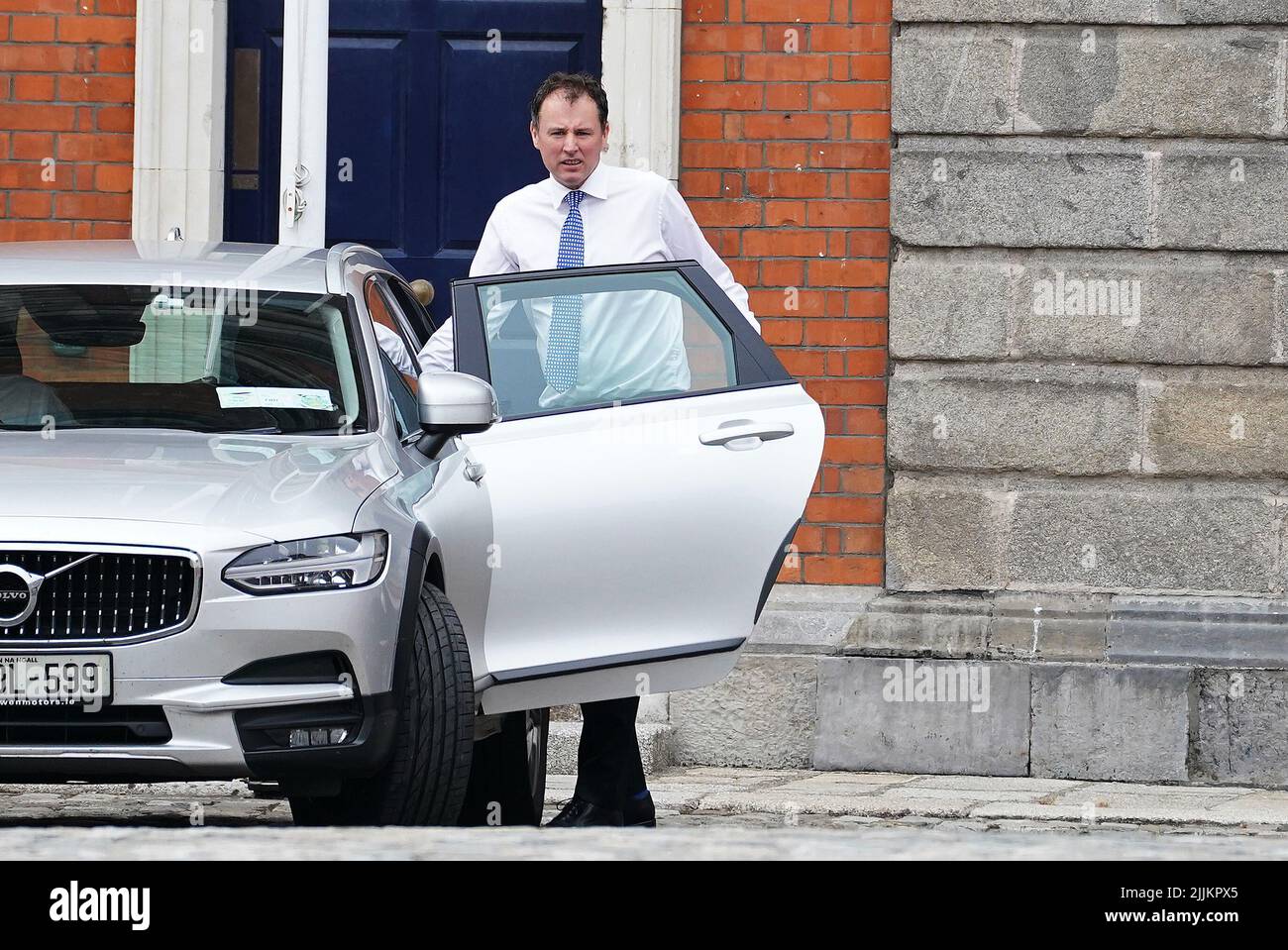Minister for Agriculture Charlie McConalogue leaving Dublin Castle ...