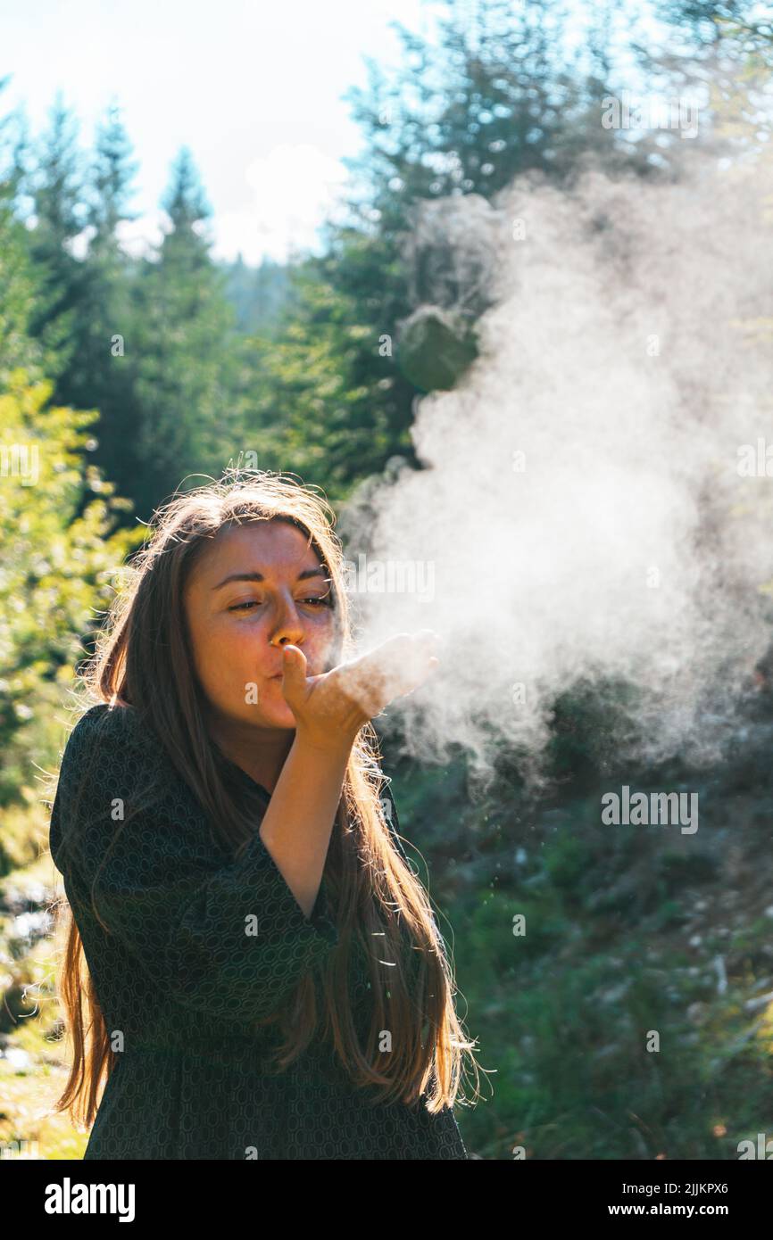 Blowing powder hi-res stock photography and images - Alamy