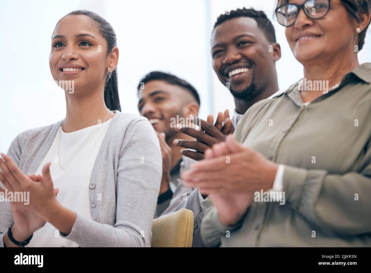 Man woman laughing clapping hands hi-res stock photography and images ...