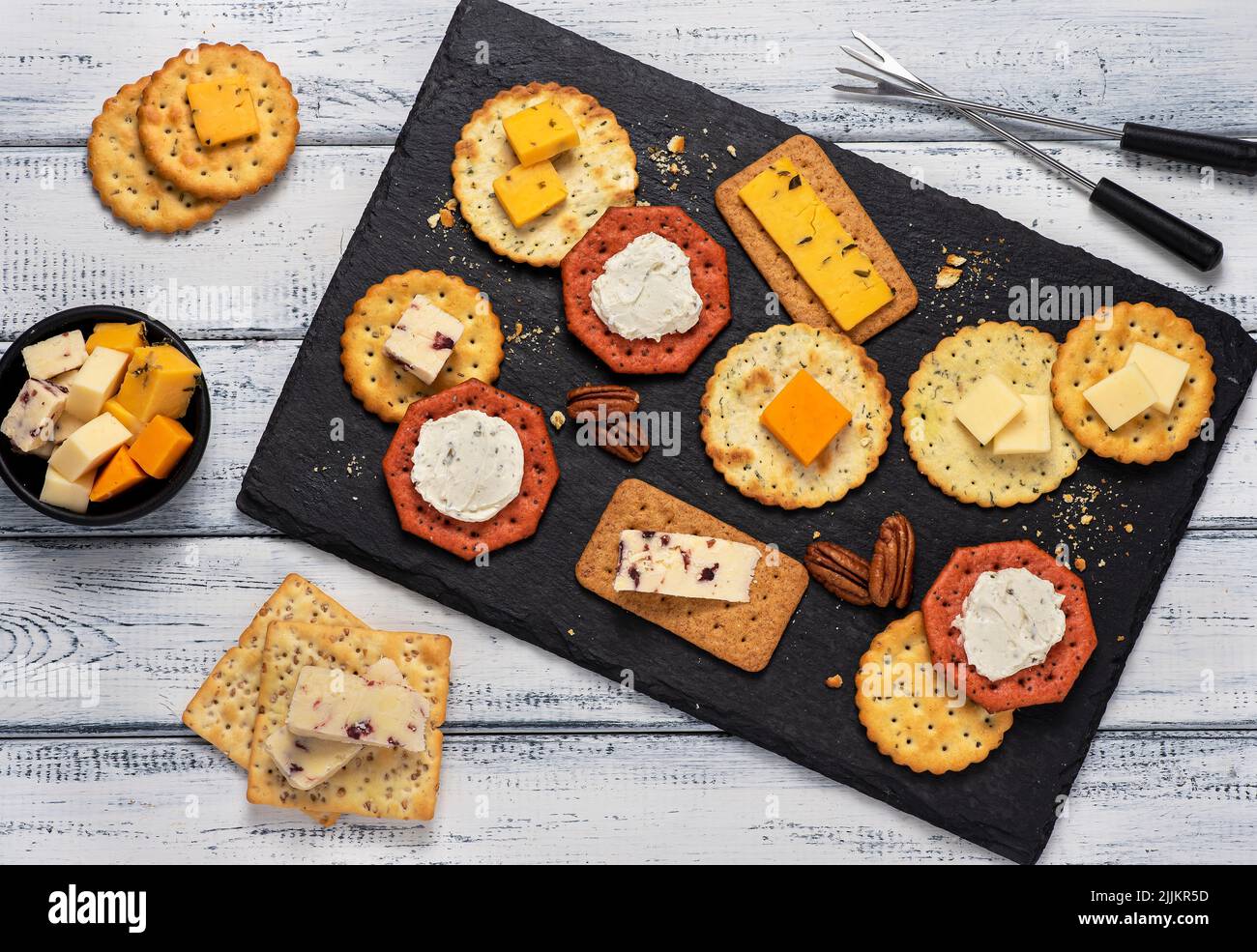 Assortment cheese honey cracker hi-res stock photography and images - Alamy