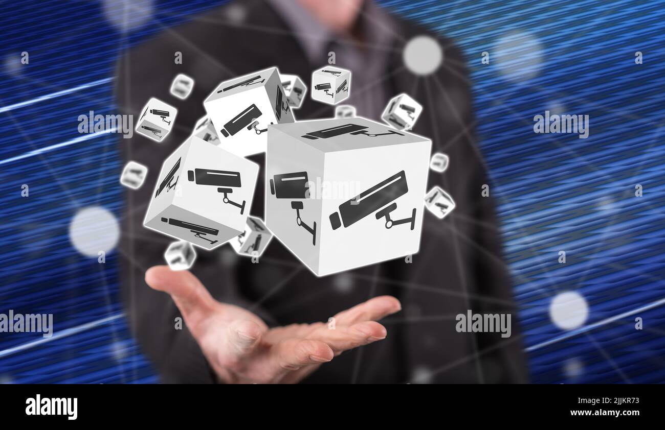 3d man security camera surveillance hi-res stock photography and images ...