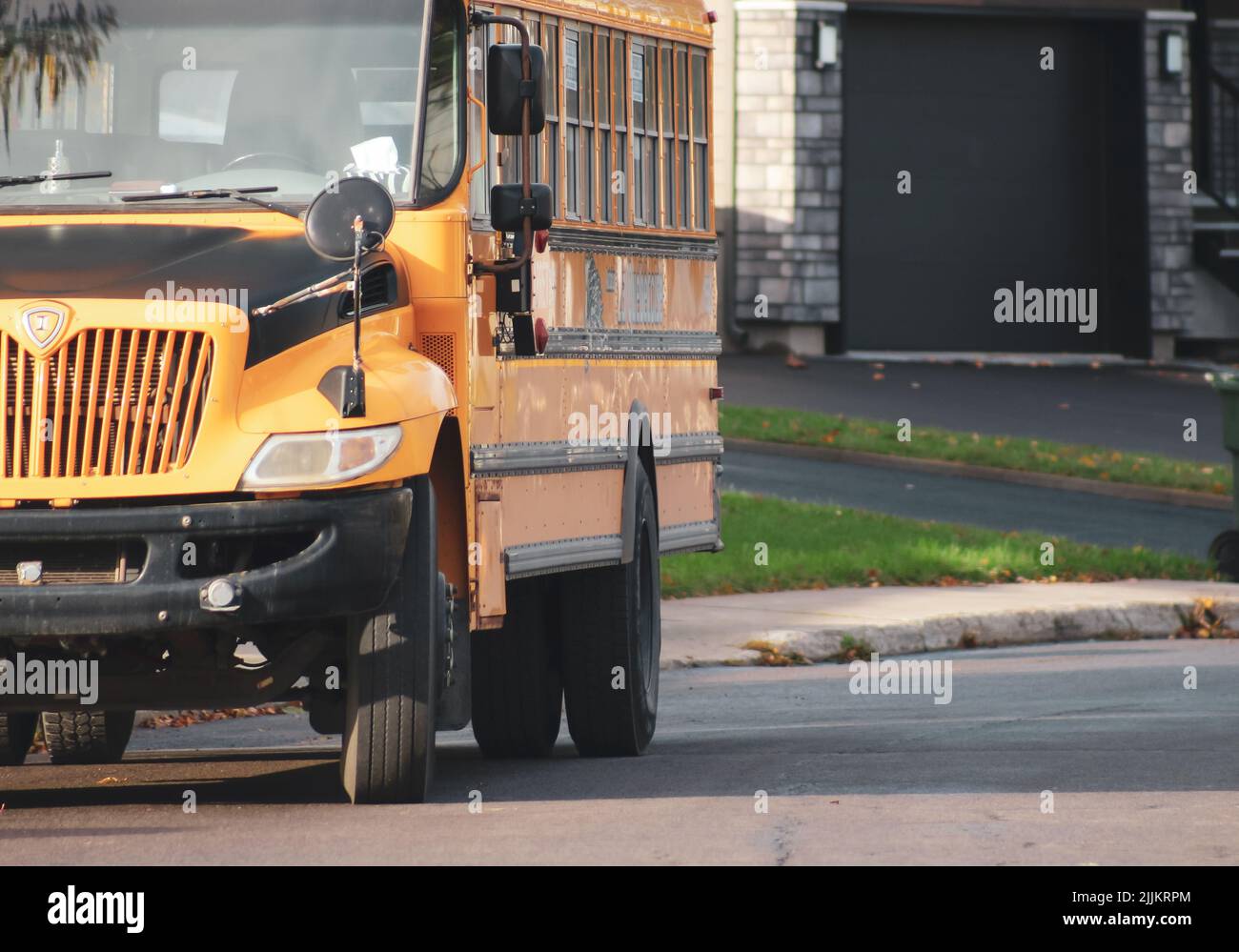 School bus parking hi-res stock photography and images - Alamy