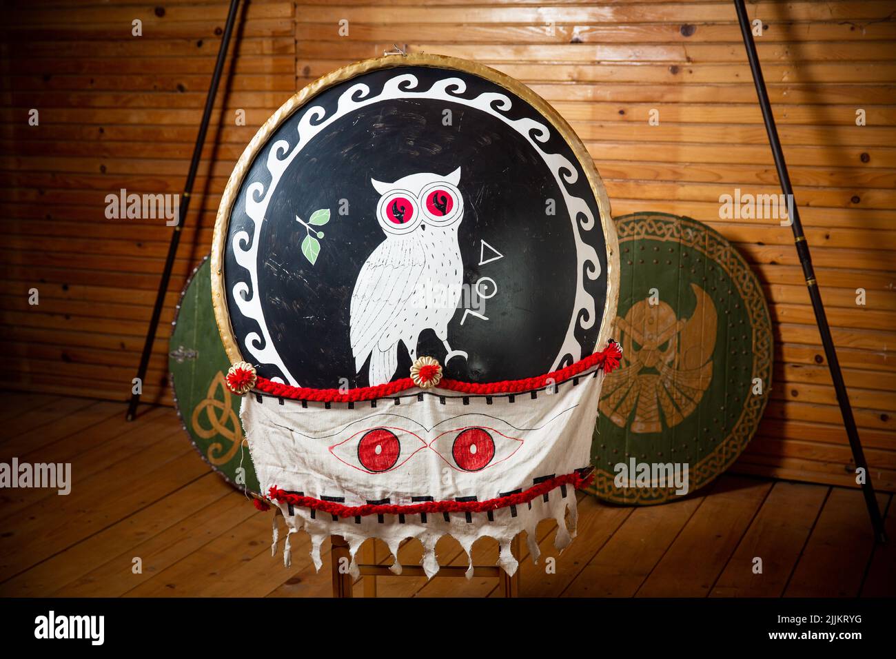 A closeup of a handmade decorative shield Stock Photo - Alamy