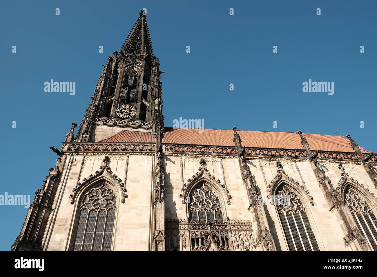 A low angle shot of St Lambert's Church. Munster, Germany Stock Photo ...