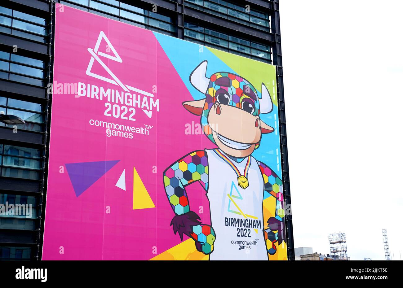 A sign displaying Perry the Mascot ahead of the Commonwealth Games in ...