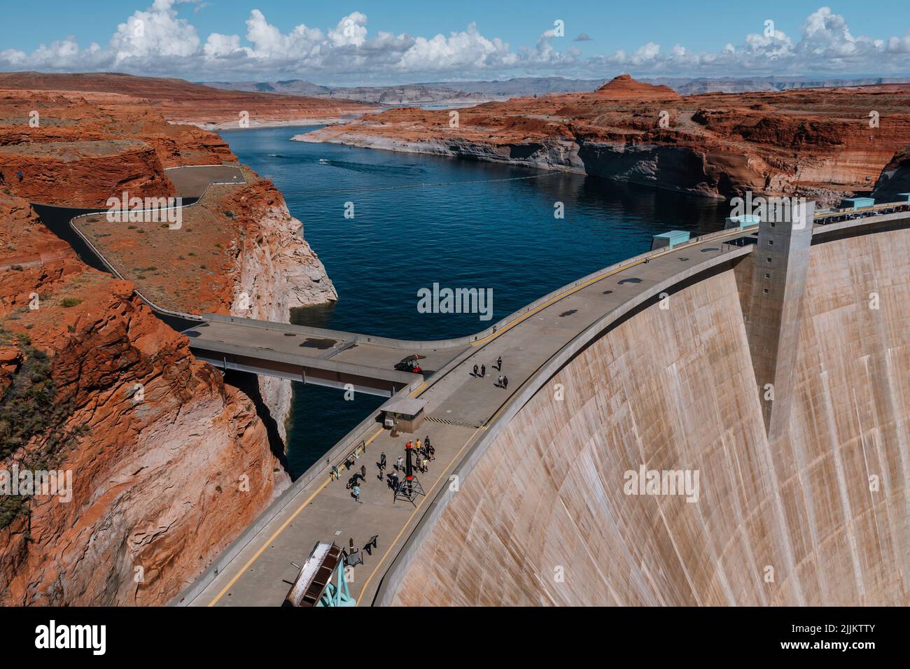 Aerial colorado river glen canyon dam hi-res stock photography and ...