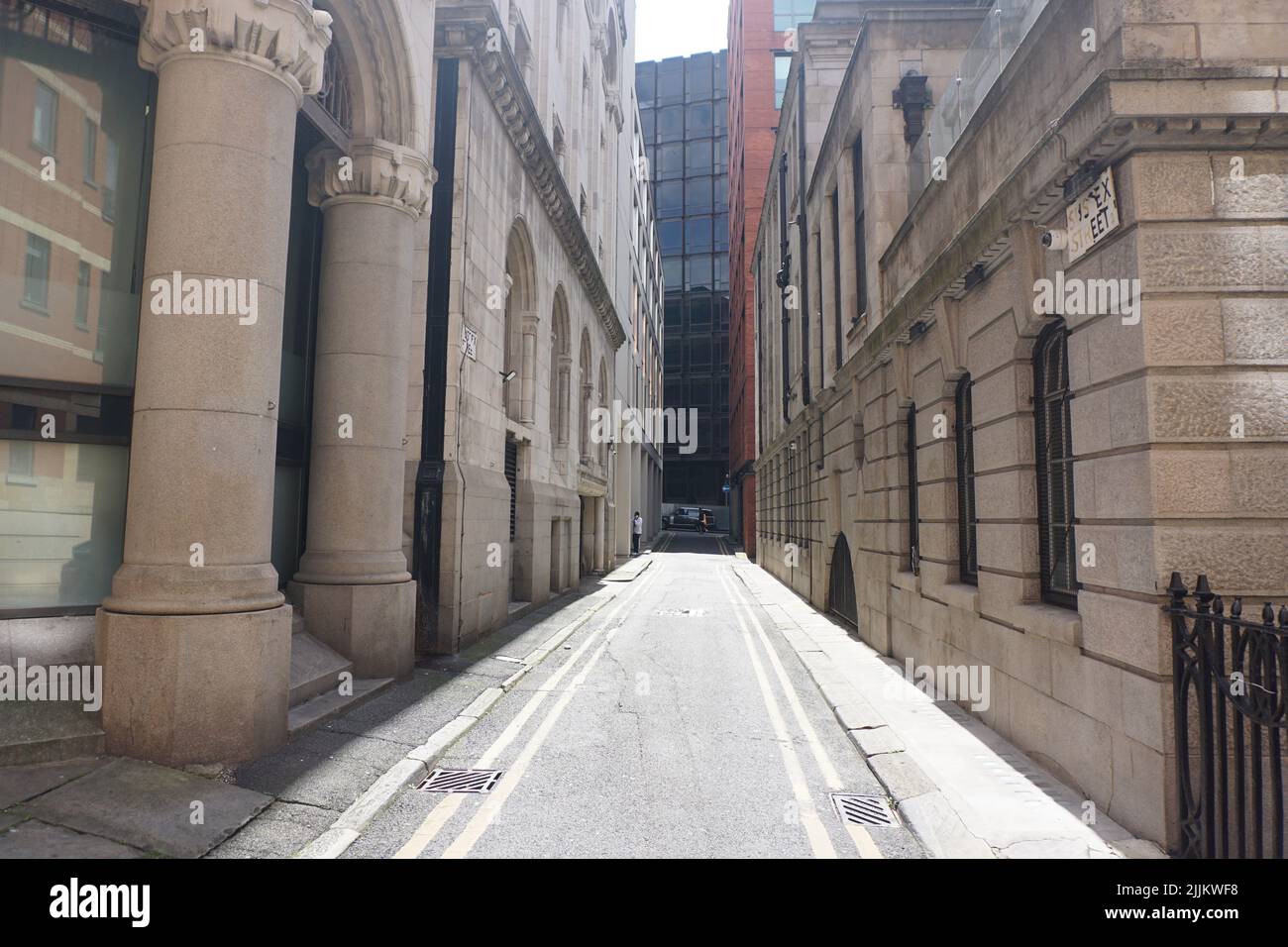 Empty Street in Central Manchester Stock Photo - Alamy