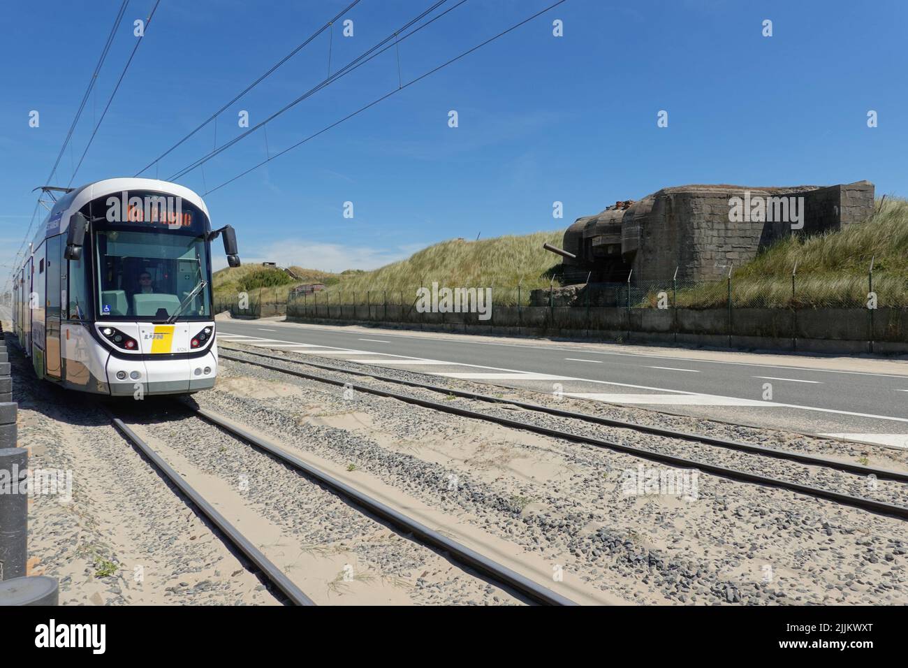 Belgium beach tram beach hi-res stock photography and images - Alamy