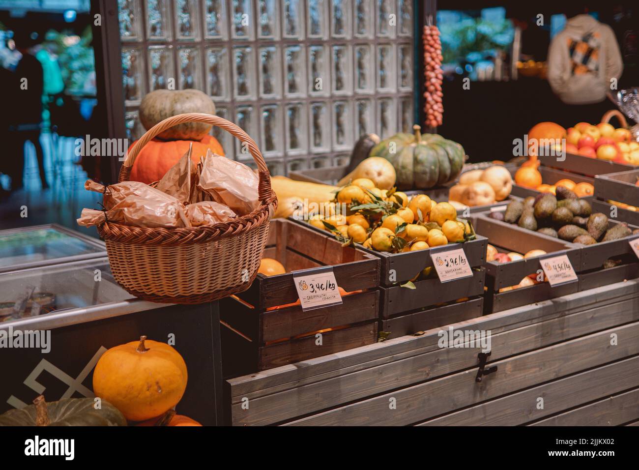 The fruits and vegetables in the street market in Vilnius, Lithuania ...