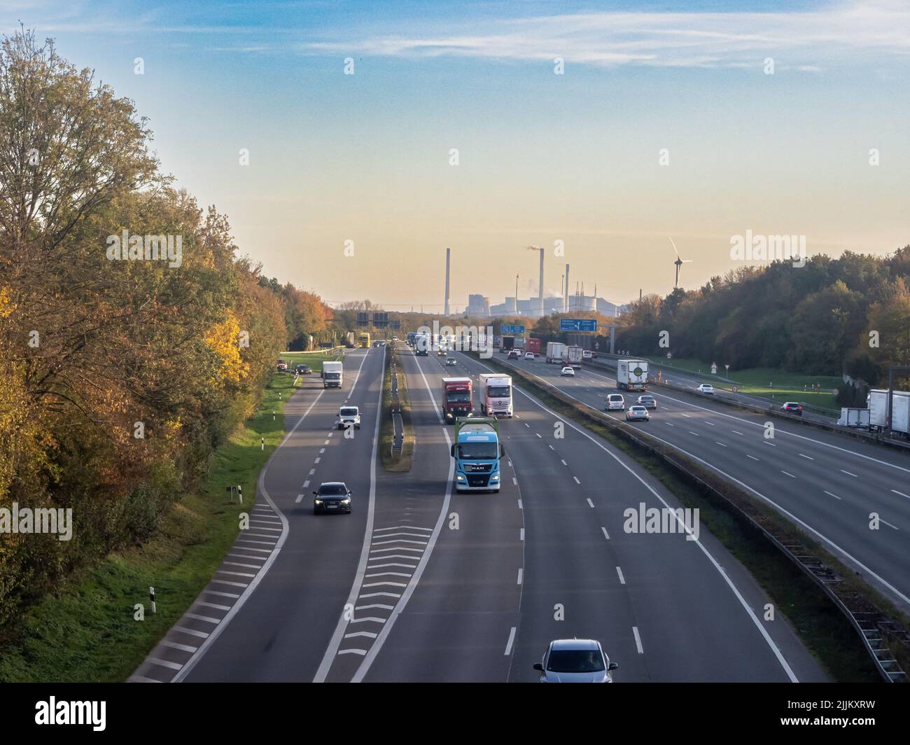A highway in Germany with a lot of traffic Stock Photo - Alamy