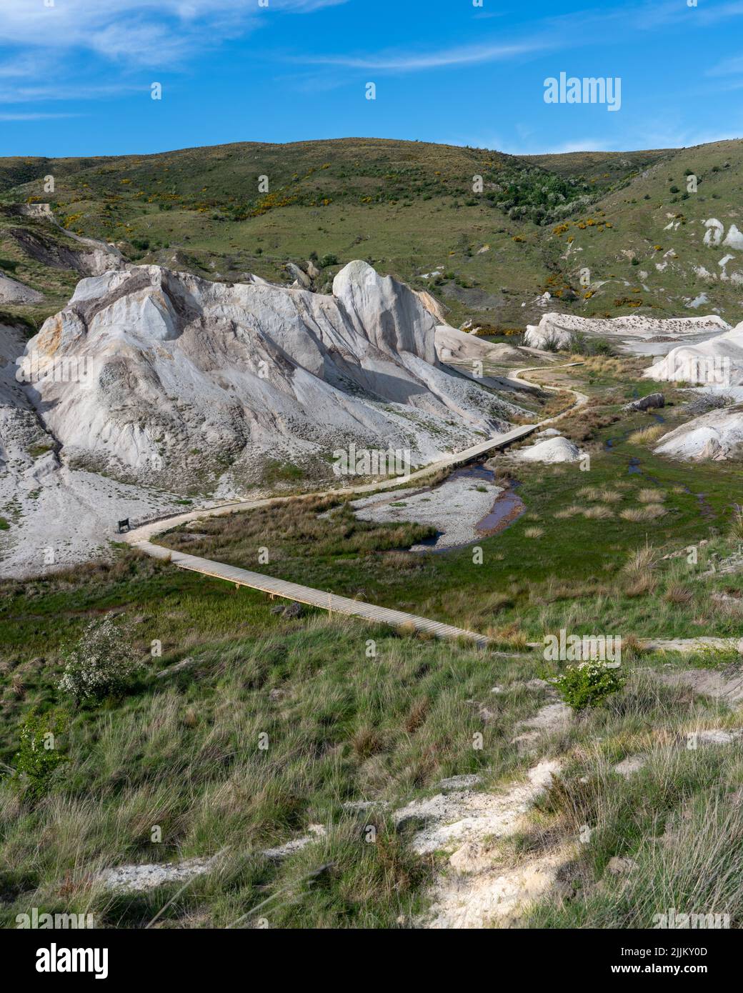A beautiful view of the center of the gold rush in New Zealand, Otago ...