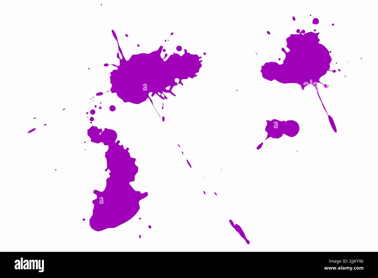 Some spots of violet ink on a white background Stock Photo - Alamy