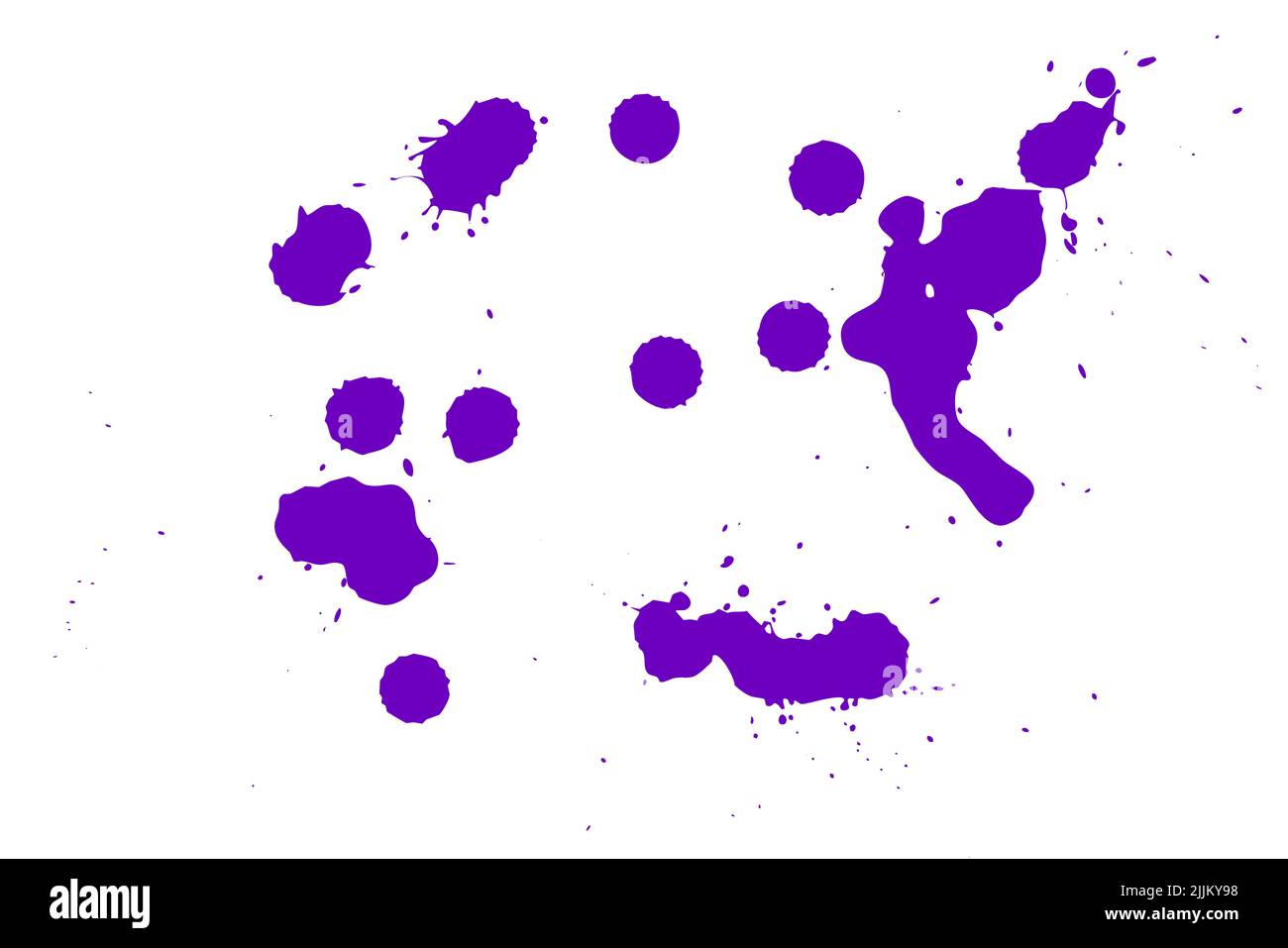 Some spots of violet ink on a white background Stock Photo - Alamy